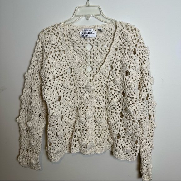 Jay Jacobs | Sweaters | Vintage Jay Jacobs Open Knit Crochet Granny ...
